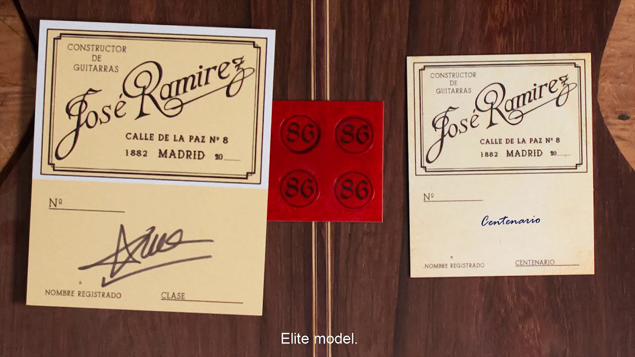 Ramirez labels of our handmade guitars | Guitarras Ramírez